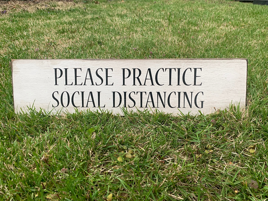 Social Distancing – Signs By the Sea